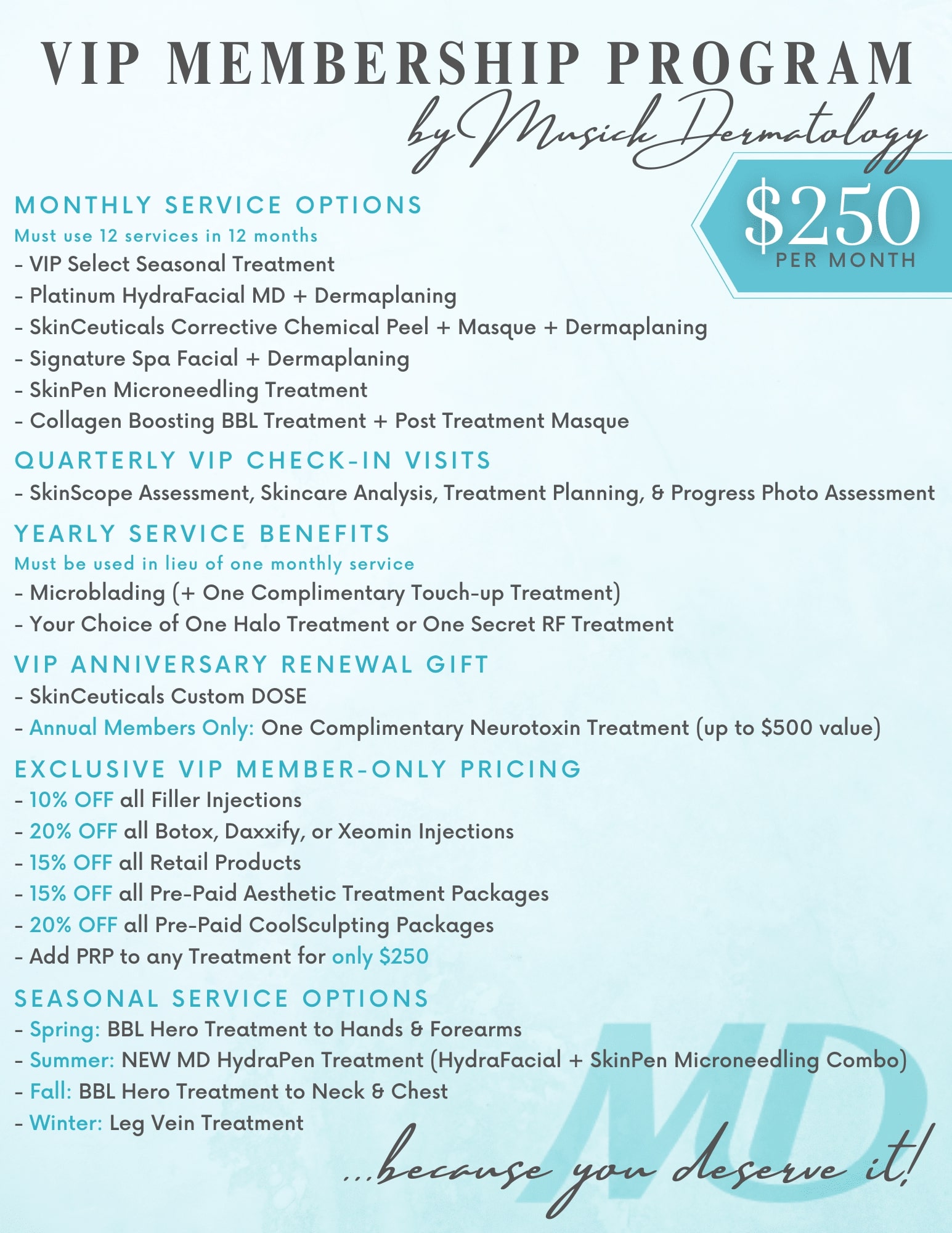 Exclusive VIP Membership at Musick Dermatology